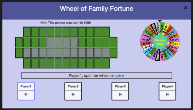 family tree games | Lorelle in the Past Lane